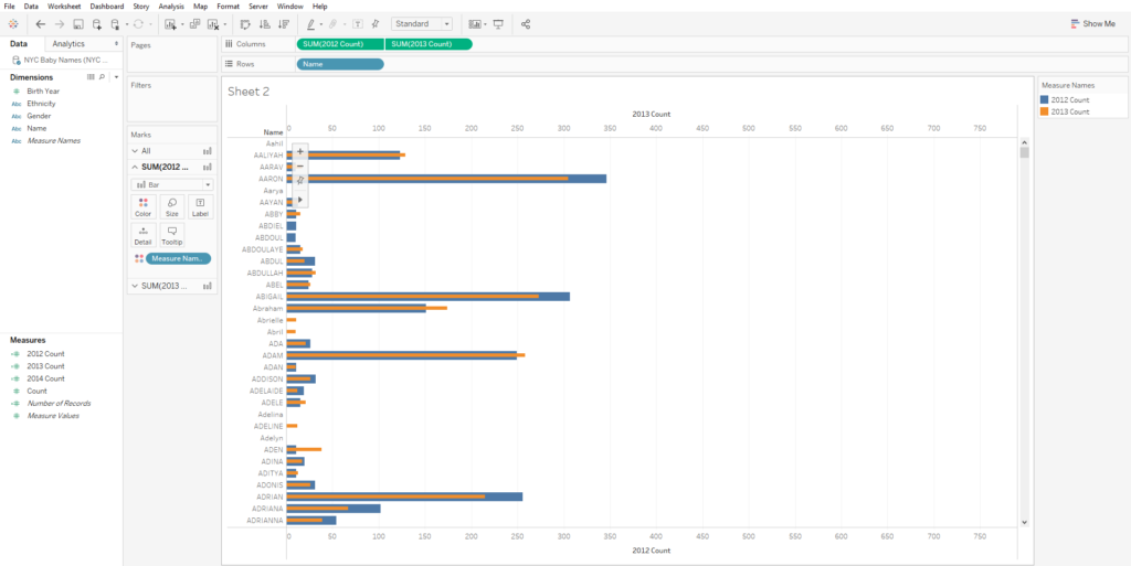 When working in Tableau Desktop, zooming in and out of a viz does not ...